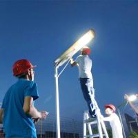 China 150W All In One High Quality IP65 Waterproof Integrated Solar Street Light Streetlight Outdoor With Pole for sale
