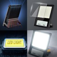 China Aluminum Portable 100w Square LED Floor Standing Parking Lot Flood Light 2700K-6000K for sale