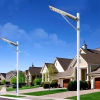 China 9 - 12m Installation Height Integrated Solar Street Light Featuring 140° Lighting Angle for sale