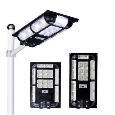 China 9-12m Installation Height Integrated Solar Street Light ABS Black Shell 100W 120LM/W IP65 Light for sale