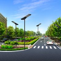 China Outdoor IP66 Waterproof 40W 60W 80W Solar LED Street Light Integrated Microwave Sensor for sale