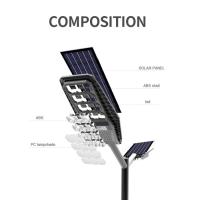 China Sensor Remote Control Solar LED Street Light Polycrystalline Silicon Solar Panel 100W 200W 300W ABS 6000K for sale
