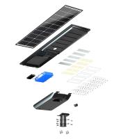 China All In One Solar Street Lighting Aluminum Alloy Ip65 Waterproof Led Street Light 150Lm/W for sale