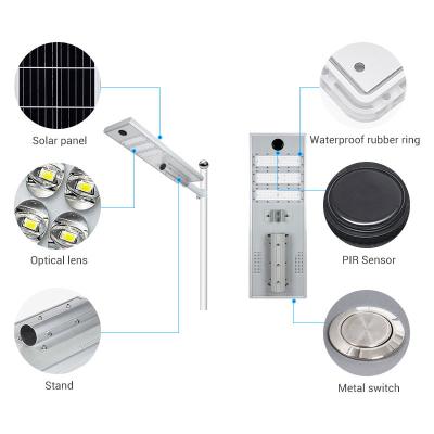 China Aluminum Integrated Streetlight IP65 Outdoor 300W 400W 500W All In One Led Solar Street Lamp for sale