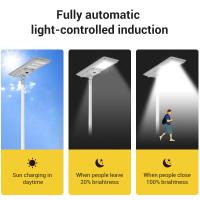 China Aluminum Integrated Streetlight IP65 Outdoor 300W 400W 500W All In One Led Solar Street Lamp for sale
