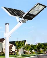 China 46000MA Battery All In Two 240W Solar Led Street Light for sale