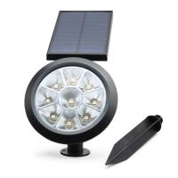 China Garden Outdoor Solar LED Lights Spotlights Adjustable Angle 90 / 180 Degree for sale