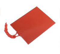 China Constant Temperature 25W Flexible Silicone Heater 80x100mm 12V Heating Pad for sale