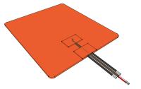China 200 Degree Silicone Rubber Heater 2000W , 110v Silicone Heating Pad With Thermostat for sale