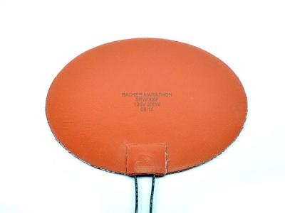 China 200x860x1.5mm Round Flexible Silicone Heater 500F Rapid Heat Up for sale