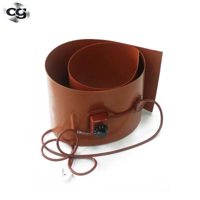 China 30 Gallon Silicone Rubber Heating Blanket 200 Degree 2cm Side Bending for sale