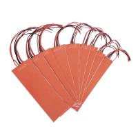 China 24 Volt Flexible Silicone Heater 0.06 Inch 250 Degree Heating Pad for sale
