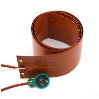 China 220v Flexible Silicone Heater 15mm , Silicone Heat Blanket Temperature Controller for sale