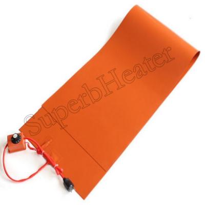China 60-250 Degree Silicone Oil Pan Heater , 1.5mm Silicone Heating Pad 12v for sale