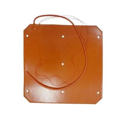 China 60-250deg Flexible Heaters Silicone Rubber , 4mm Silicone Heating Pad for sale