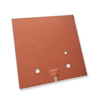 China 1mm Silicone Heater Pad 200 Degree , 24v Silicone Rubber Heating Mat for sale