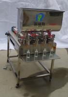 China PET Bottle Automated Bottle Filling Machine SS304 , 1L 4 Head Liquid Filling Machine for sale