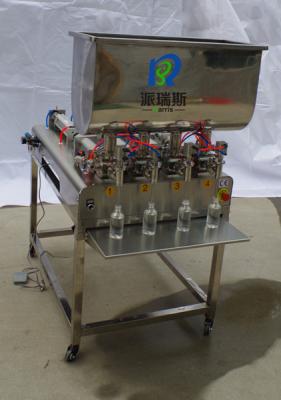 China PET Bottle Automated Bottle Filling Machine SS304 , 1L 4 Head Liquid Filling Machine for sale