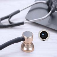 China Screen Display Digital Smart Bluetooth Stethoscope For Trained Doctors With Bluetooth for sale