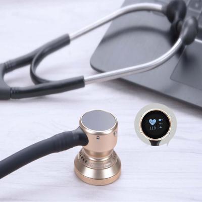 China Screen Display Digital Smart Bluetooth Stethoscope For Trained Doctors With Bluetooth for sale