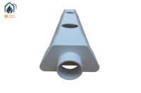 China 100x50mm 100x100mm Hydroponic Tube System Customized PVC NFT Channel for sale