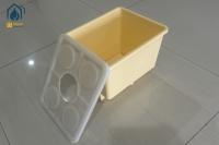 China Agricultural Hydroponic Dutch Bucket Square Hydroponic Grow Bucket Beige With Irrigation System for sale
