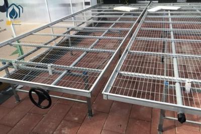 China Indoor Greenhouse Rolling Benches Corrosion Resistant Rolling Benches For Growing for sale