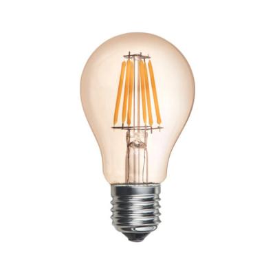 China Decorative A60 A19 Dimmable Edison LED Filament Bulb 4W 6W Bulbs Home Decoration for sale