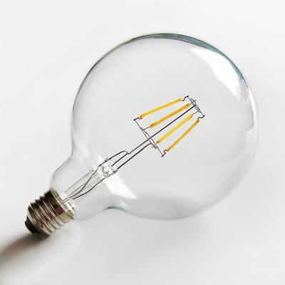 China Vintage G125 Globe LED Edison Filament Bulbs 4W / 6W 8W  Dimmable Filament Bulbs for sale