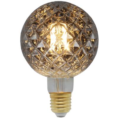 China E27 Wave G95 Retro Filament Bulb 3000k Smoky Finished   Flicker Free for sale
