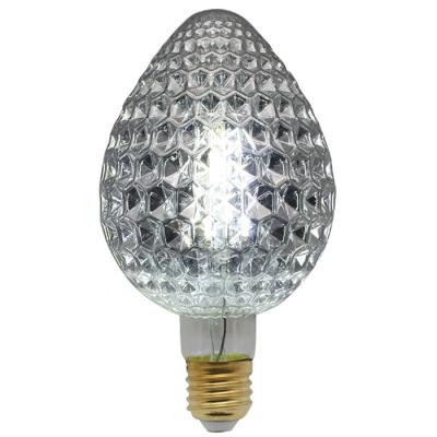 China Smoky Crystal Shape Decorative Light Bulbs 6000k E27 4w Edison Led Filament Lamp for sale