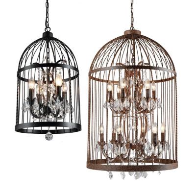 China Antique Iron Luxury Vintage Cage Pendant Light  6500k 50/60 Hz For Coffee for sale