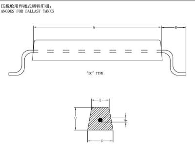 China Anti Corrosion / Cathodic Protection Aluminium Sacrificial Anodes For Ballas Tanks for sale