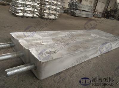 China 2.7 G/cm3 Aluminium Sacrificial Anode Rectangular / Square / Trapezoid-shaped for sale