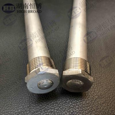 China Zinc Aluminum AZ63 AZ31 Magnesium Anode Rods 9mm-26mm Diameter Malleable Corrosion Resistant for sale