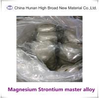 China MgSr Magnesium Strontium Master Alloys With Mg Sr Different Ratio for sale
