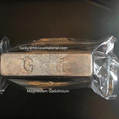 China Magnesium Gadolinium Alloy MgGd25 MgGd30 for improve Magnesium Product Physical Properties for sale