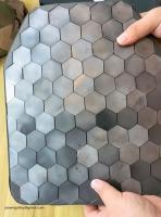 China Single Curve Ceramic Tile B4C SIC Bulletproof Protection Plate for Shooters Cut 5.5-7.5 Lbs for sale