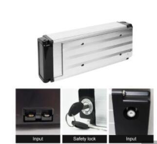 China 48V 250W 500W Electric Bike Battery In Frame Silver Rear Rack Rechargeable for sale