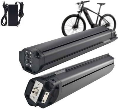 China 36V 10.4ah E-Bike Replacement Battery 13s4p Black 30A PCB Protection With 5V USB Charger for sale