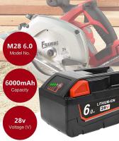 China 10 Years Factory Replacement 28V High Voltage Milwaukee Power Tool Battery 6000mAh with 1 Year Warranty for sale