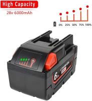 China 10 Years Factory Replacement 28V High Voltage Milwaukee Power Tool Battery 6000mAh with 1 Year Warranty for sale