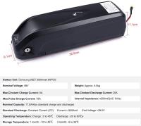 China 36V 17.5Ah Ebike Battery with USB Port for 1000W Motor for sale