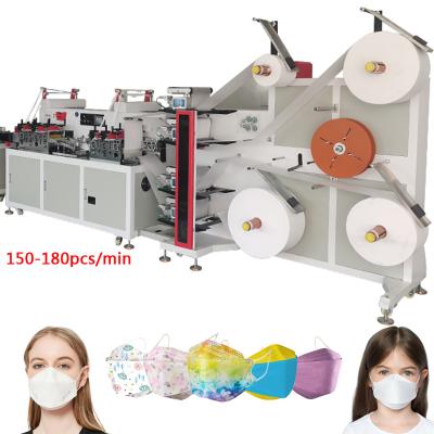 China Global Warranty Cutting Part 4 Side Sealing 180 Pcs/min Packing Kf94 Face Mask Machine for sale