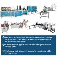 China Folding Elastic Earloop Mask Machine 22kW Mask Making Equipment for sale