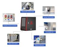 China Stainless Steel Coloring Cutting Fiber Laser Marking Machine M7 GONXING JPT Mopa 30W 60W 80W 100W with EZCAD Control Software for sale
