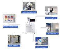 China Small Hand Held Portable Fiber Laser Marking Engraving Machine for Non-Metal Logo Marking GONXING Mini Laser for sale
