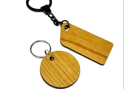 China Custom Eco-Friendly Wood RFID Key Tag NFC Wooden Keychain N-TAG 213 216 85.5x54x1.2mm for sale