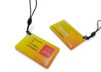 China 13.56MHz Waterproof RFID Keytag N-TAG 213 NFC Epoxy Tag 42x26mm for Gym Fitness Access Control for sale