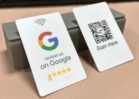 China Programmable NFC Google Review Card 85.5x54mm Customizable Social Media Feedback Card for sale